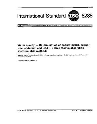 ISO 8288:1986, Water quality - Determination of cobalt, nickel, copper ...