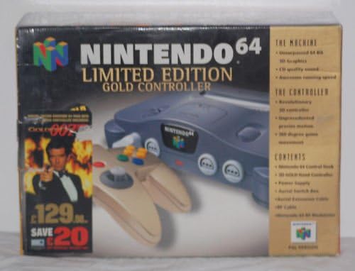 Nintendo 64 Console Limited Edition with Gold Controller and Goldeneye ...