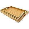 Bamboo Serving Trays - Set of 3 | Wooden Platters | Raised Edges ...