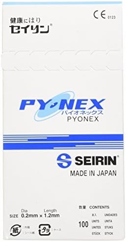 Seirin New Pyonex 0.2 mm x 1.2 mm Blue for Acupuncture Treatment, Back ...