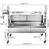 Amazon.com : Stainless Steel Rotisserie Grill with Back Cover Guard ...