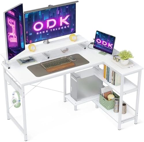 CubiCubi L Shaped Gaming Desk Computer Office Desk, 120 cm Corner Desk ...