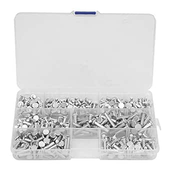 semi Tubular Rivets Flush Rivets 18×10×2 350pcs Flat Aluminum Rivets ...