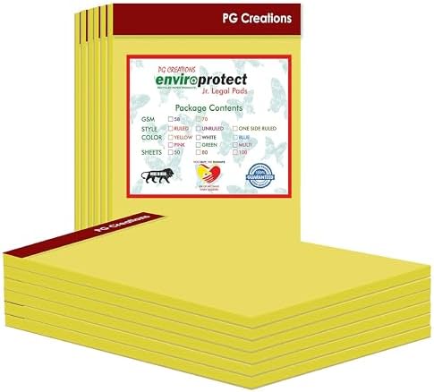 PG Creations A5 Size, Pack of 20, 70 Gsm Unruled Notepads for Writing ...