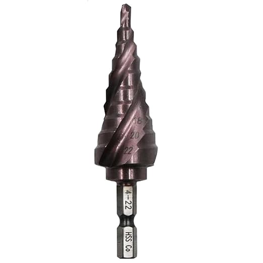 Hexagonal Shank Spiral Groove 10 Stepped Drill Bit Hole Cutter Bit 3 ...