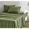 Amazon.com: Chezmoi Collection Stone Washed Full Size Sheet Set - 4 ...