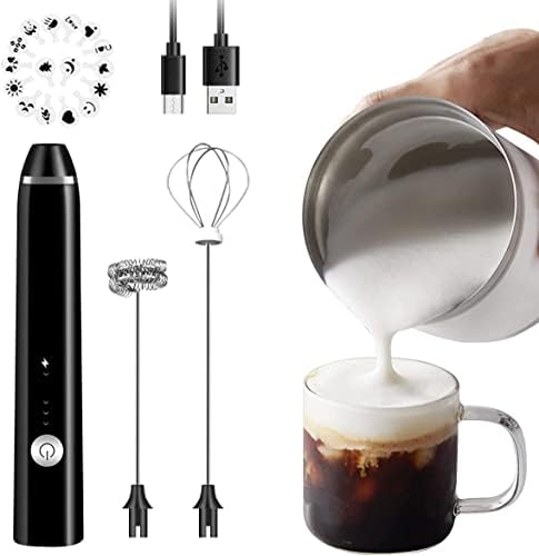 Amazon.com: USB Rechargeable Milk Frother Handheld with 2 Whisks ...