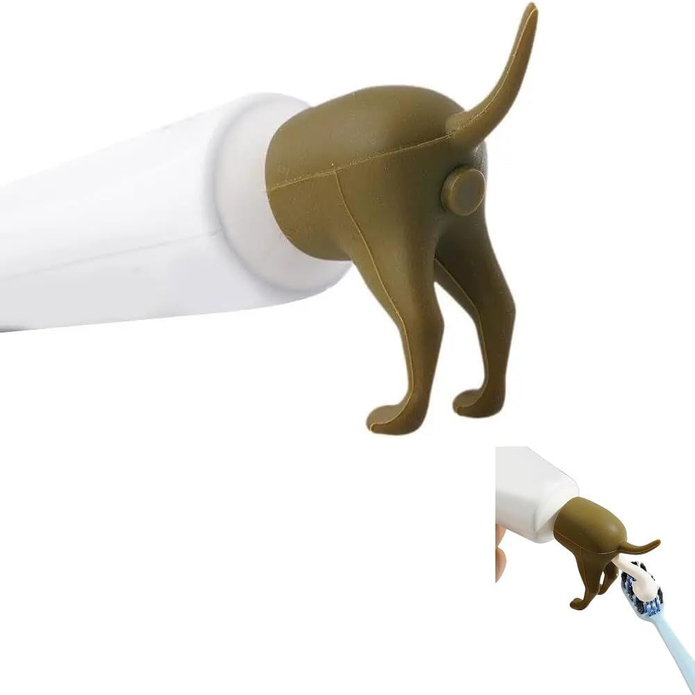 Amazon.com: Pooping Dog Toothpaste Topper Funny Toothpaste Squeezer ...