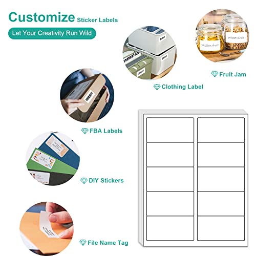 Snapklik.com : 2x4 Labels, 10-UP Shipping Address Labels, 5000 Labels ...