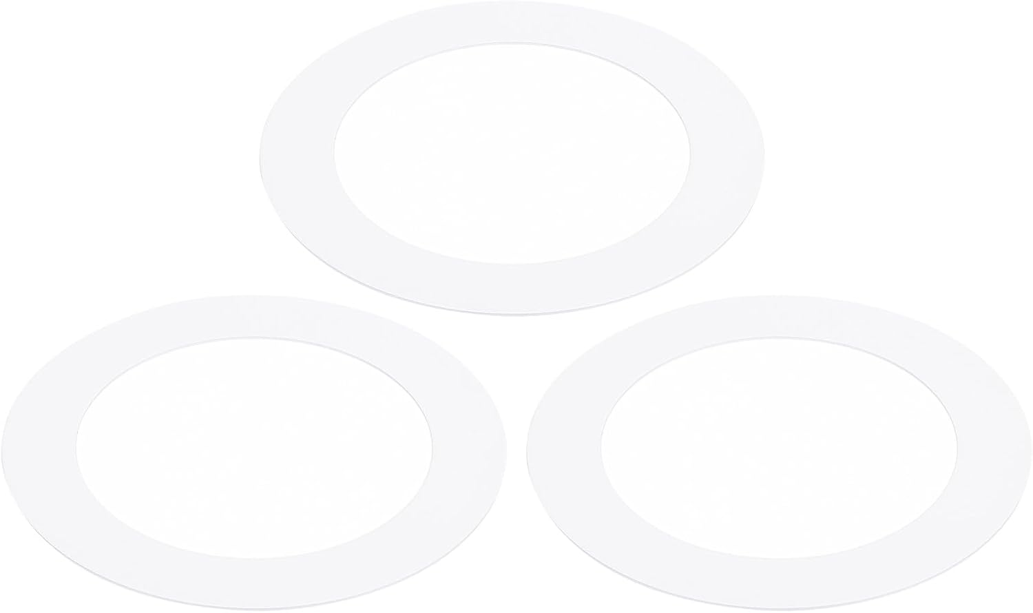 PATIKIL 3.19" ID 4.53" OD Goof Rings for Recessed Light, 3 Pack Gloss ...