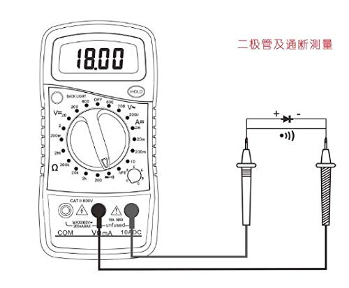 LCD Screen DT830L/DT850L Digital Multimeter AC/DC Voltage Current ...
