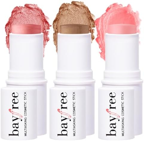 Amazon.com: bayfree 3 PCS Makeup Cream Contour Stick Set, Highlighter ...