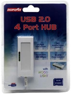 Amazon.com : Digipower DP-HU2007 4-Port USB Hub with Mood Light ...