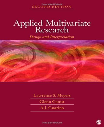 APPLIED MULTIVARIATE RESEARCH by Lawrence S. Meyers (Aug 17 2012 ...