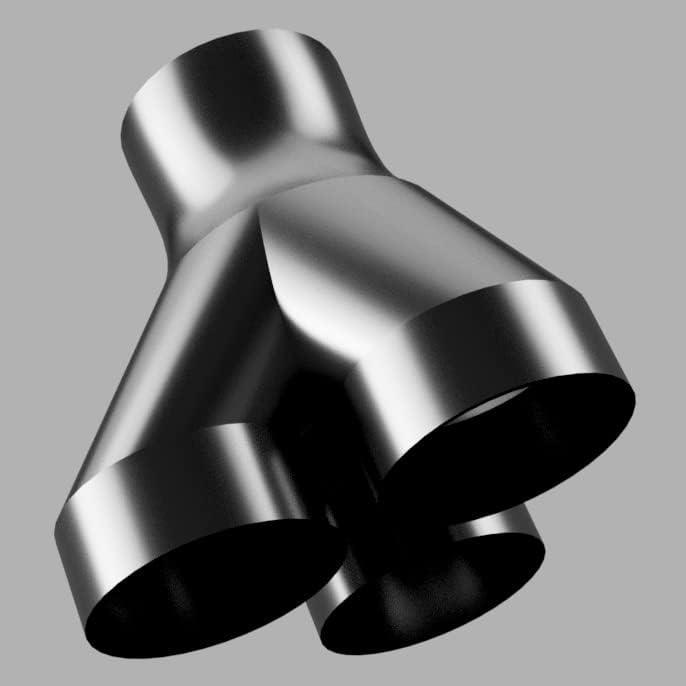 4" to 4" 3-Way Splitter Duct Connection for Woodwork Dust, Grow Tent ...