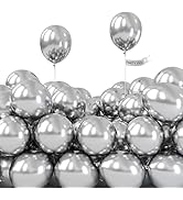 Amazon.com: PartyWoo Metallic Silver Large Balloons 4 pcs 36 Inch Big ...