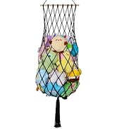 Amazon.com: iHansee 5 Tier Stuffed Animal Storage Shelf Net, 17x61 Inch ...