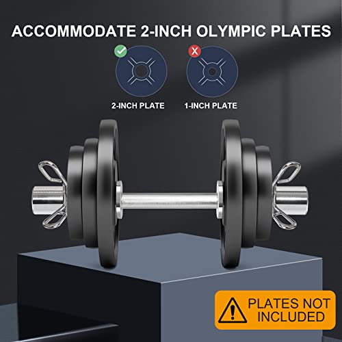Snapklik.com : Uboway Olympic Dumbbell Handles: 16 Olympic Dumbbell Bar ...
