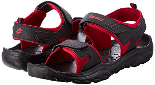 Lotto Men's Black/Red Sandals and Floaters - 8 UK/India (42 EU ...