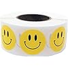 Amazon.com: Happy Face Stickers - Yellow Semi-Gloss Happy Face Labels ...