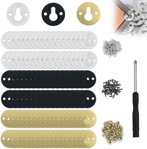 105pcs Round Keyhole Shelf Brackets Hangers, 25mm Dia Shape Keyhole ...