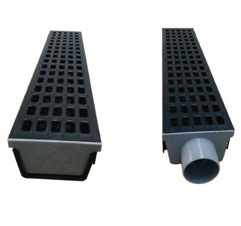 Vida Bath HDPE Balcony Channel Drain (1000 x 100 x 57mm, Black ...