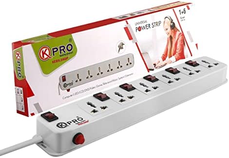 Anchor by Panasonic 6 way Universal Socket with Single Switch | 6 Way ...