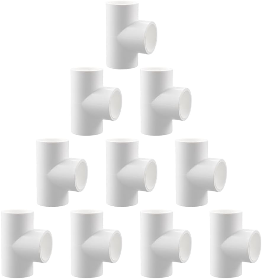 Amazon.com: TOMEEX Tee 3way 3/4 inch PVC Fittings Corner Cross Elbow ...