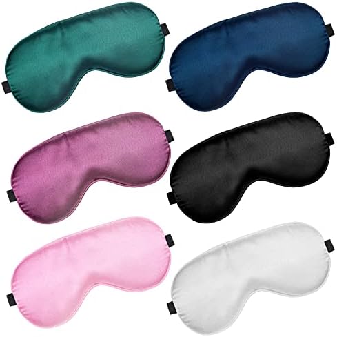 Amazon.com: ELANE 6 Pcs Silk Eye Mask for Sleeping Women,Silk Sleep ...