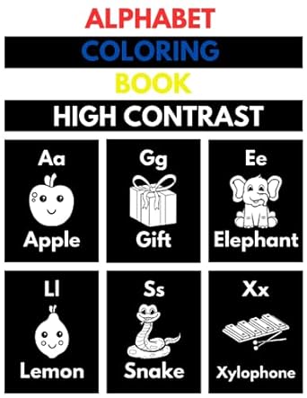 Amazon.com: High Contrast Alphabet Coloring Book: Tracing Preschool ABC ...