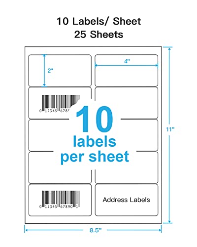Snapklik.com : Shipping Address Labels, TRUNIUM 2 X 4 Address Labels ...