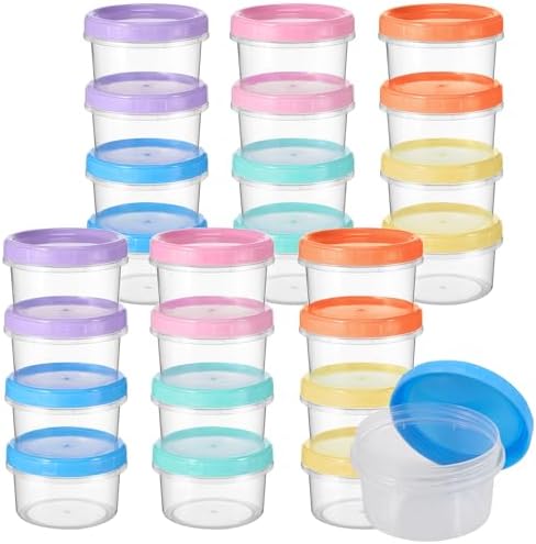 Amazon.com: Ziliny Reusable 7 oz Plastic Containers with Lids Food ...