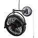 Amazon.com: VIVI- 8 in. Wall Mount Swivel Fan with Folding Arm (Black ...