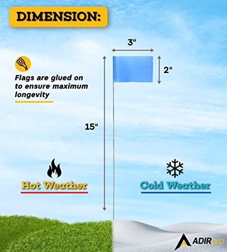 Snapklik.com : AdirPro 2x3 Stake Flags - 100 Pack Pet Boundary Flag ...