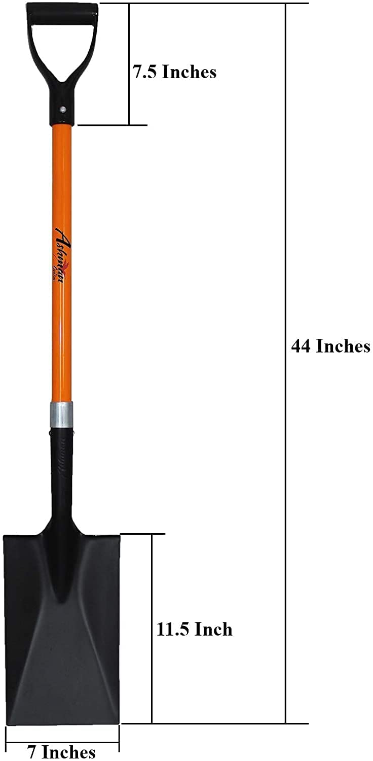 Snapklik.com : Ashman Spade Shovel (1 Pack)41 Inches Long D Handle ...