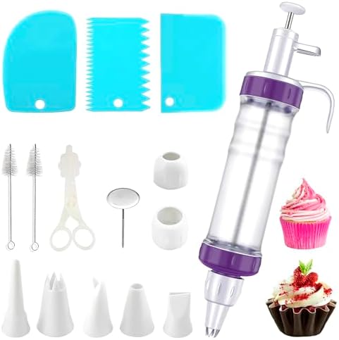 Amazon.com: Icing Decoration Gun Set, Dessert Decorating Syringe Set ...