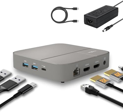 Amazon.com: USB C Docking Station Dual Monitor 4K@60Hz or Single 8K ...