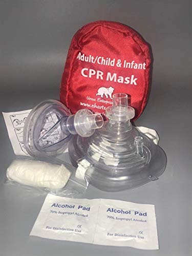 Amazon.com: 1 Soft Shell Adult/Child/Infant CPR Rescue Masks with 2 ...