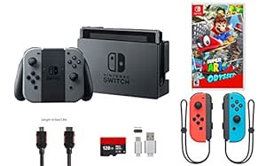 Amazon.com: Nintendo Switch Bundle (7 items): 32GB Console Gray Joy-con ...
