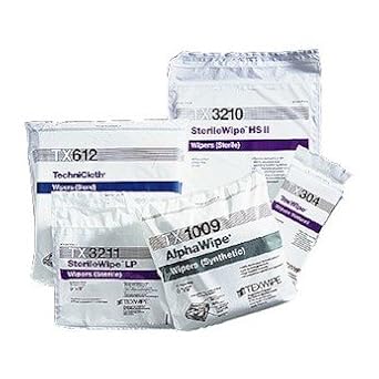 Texwipe TX1009 Alpha Wipe Low-Particulate Wipes; 9" x 9", 150/Bag ...