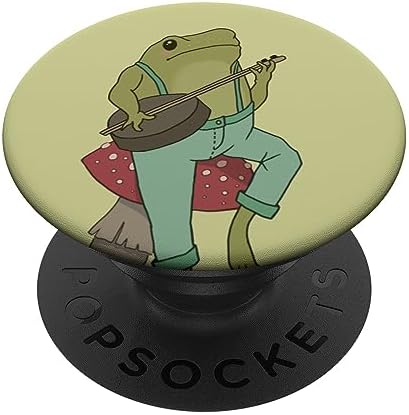Amazon.com: Cottagecore Frog - Cute Frog Playing Banjo on Mushroom ...