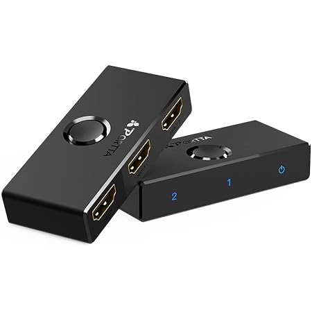 Amazon.com: HDMI Switch 4K 60Hz, PORTTA Bi-Directional HDMI 2.0 ...