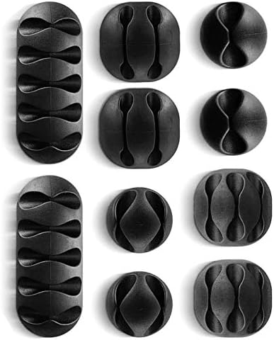ETOBESY 3M Self Adhesive Cable Clips Strong Wire Holders Cord Organizer ...