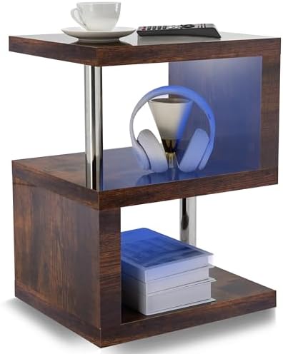 HomeTrends4You 515742 Side Table/Bedside Table, 40 x 60 x 40 cm Sonoma ...