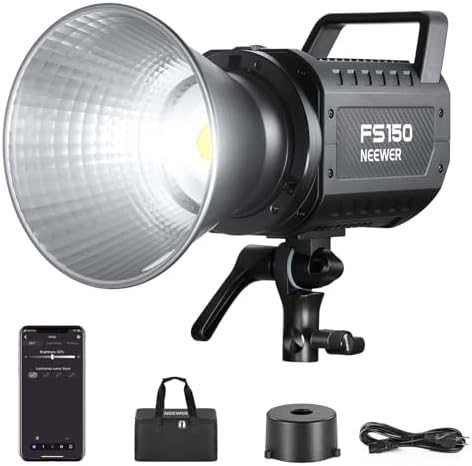 NEEWER CB200B 210W COB Video Light avec 2.4G/Application contrôle à Distance, Bicolore Éclairage ...