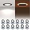 12 Pack Black Recessed Lighting 6 Inch with Night Light, 5CCT 6 Inch ...