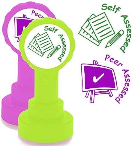 2 Stamp Set: Self assessed and Peer assessed Self-Inking Teacher Stamps ...