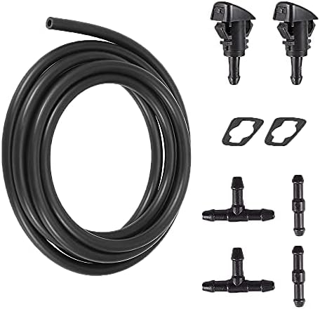 KOMANDE Windshield Washer Nozzles Kit and Fluid Hose with Connector ...