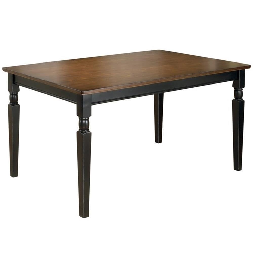 Amazon.com - BOWERY HILL Hardwood Solid Two-Toned Rectangular Dining ...