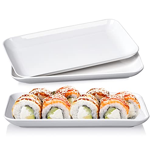 Snapklik.com : DELLING 8in White Rectangular Serving Plates-Large ...